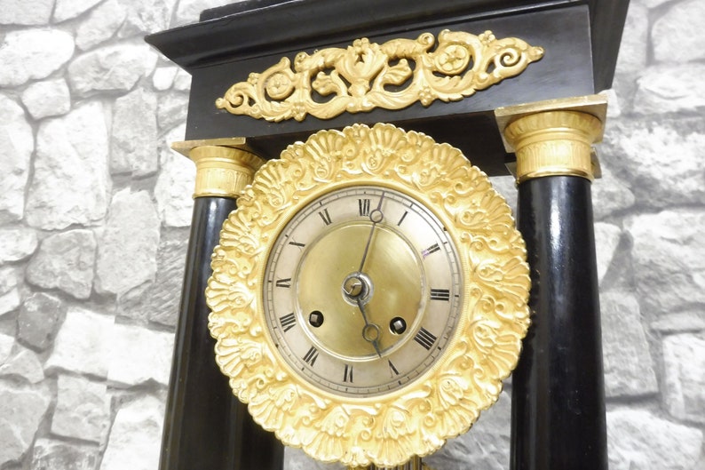 French Antique Empire Mantel Clock Desk Clock Column - Etsy
