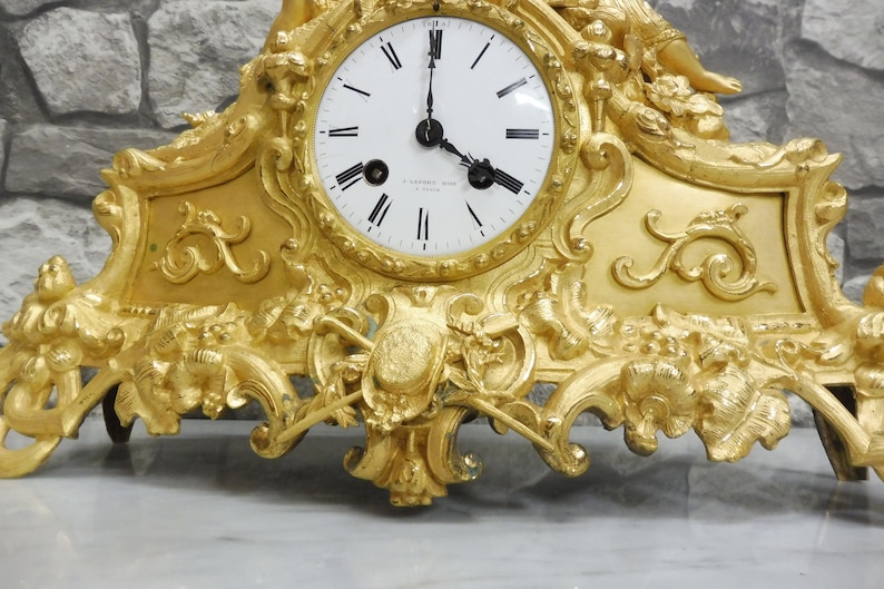 Antique French Bronze Clock Mantel Clock Table Clock Paris - Etsy