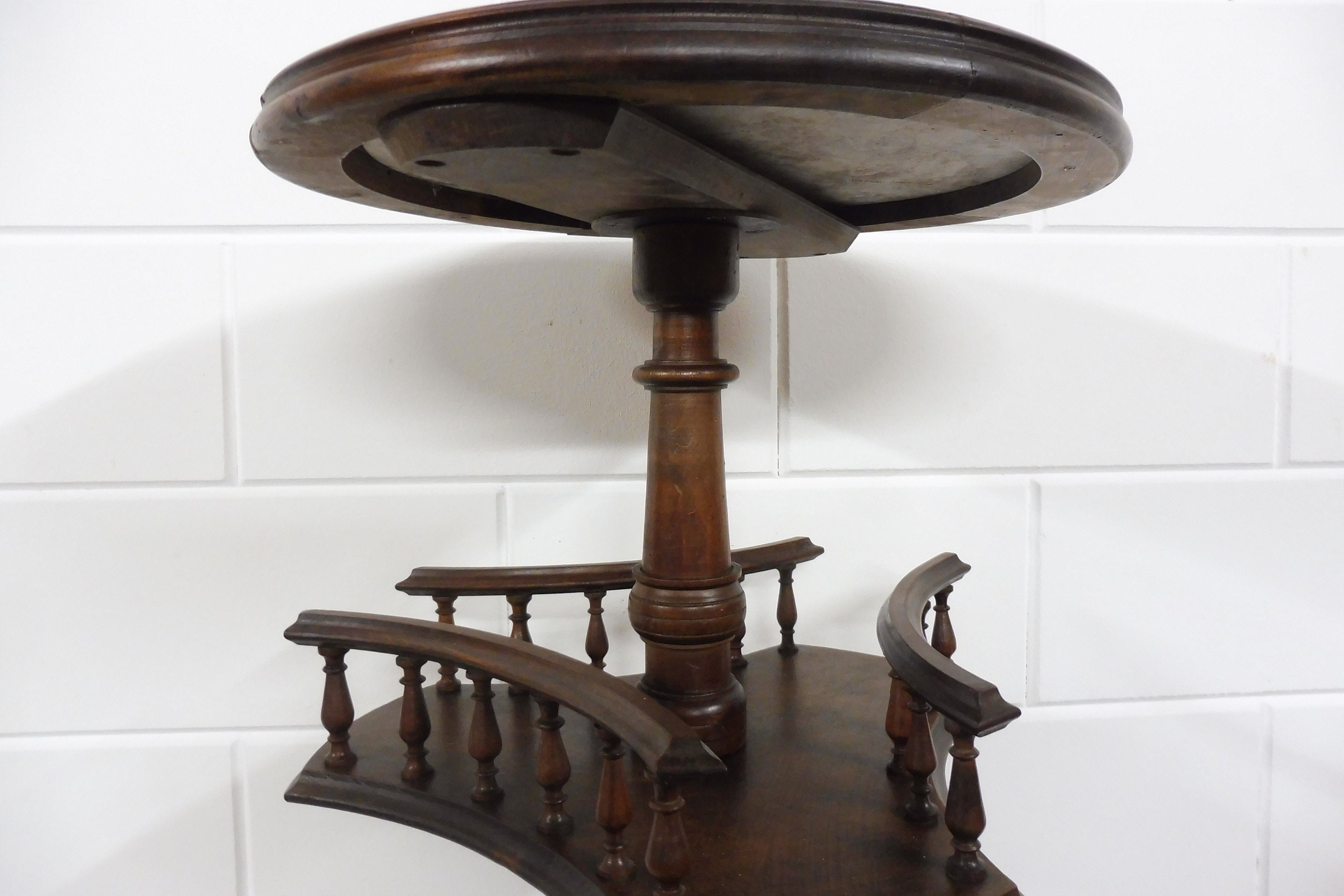 Antique Small Table Plant Stand With Marble Vintage - Etsy
