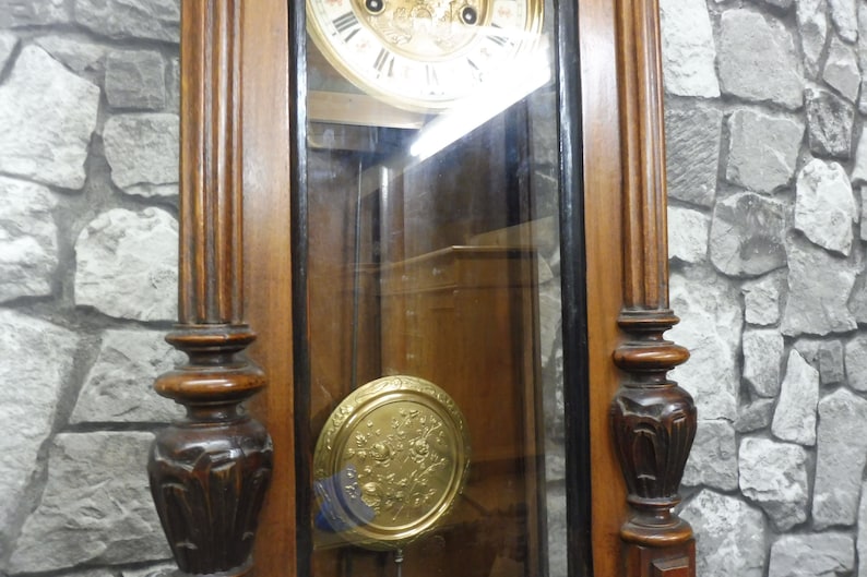 Antique Wooden German Wall Clock Regulator Gustav Becker - Etsy