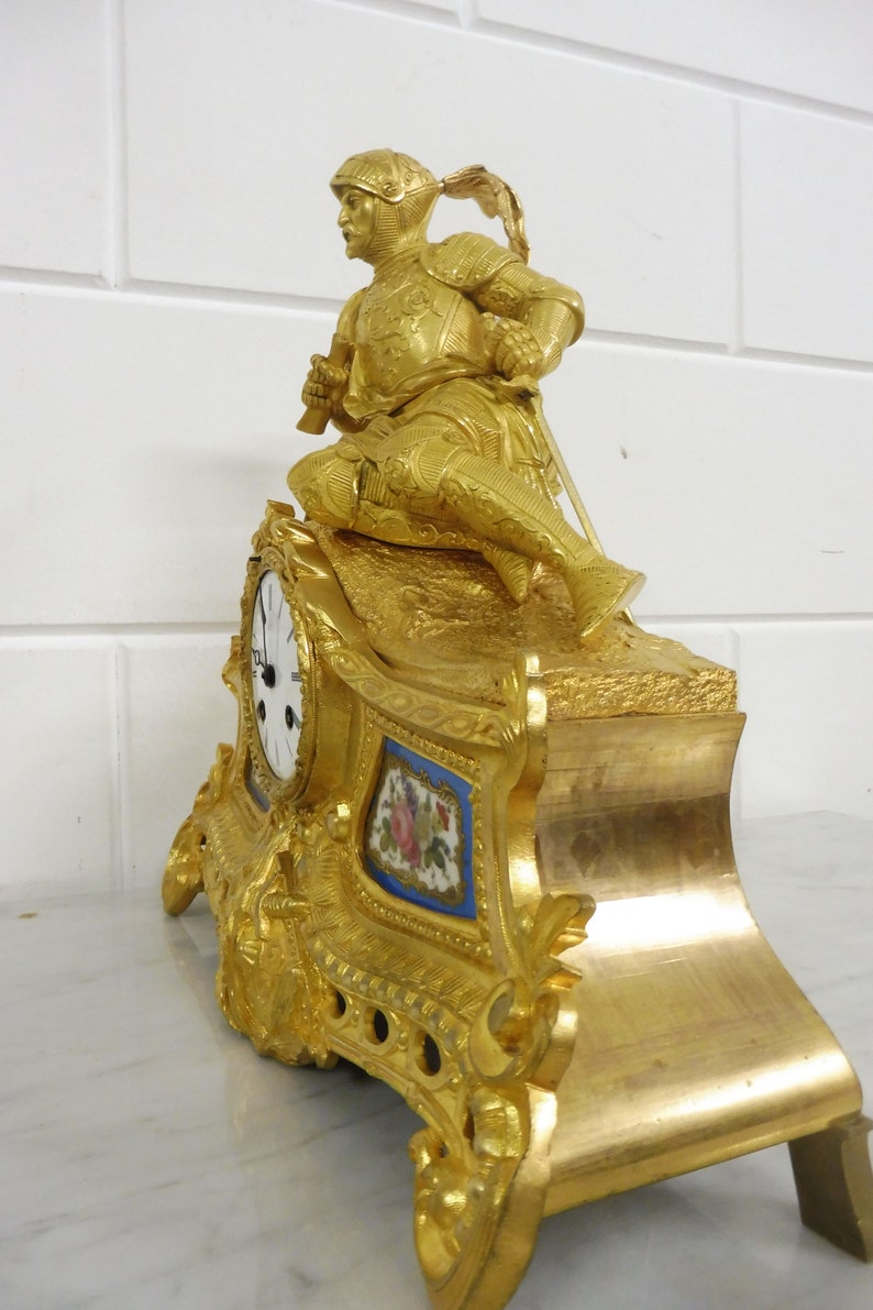 Antique French Bronze Mantle Clock Table Clock Desk Clock - Etsy