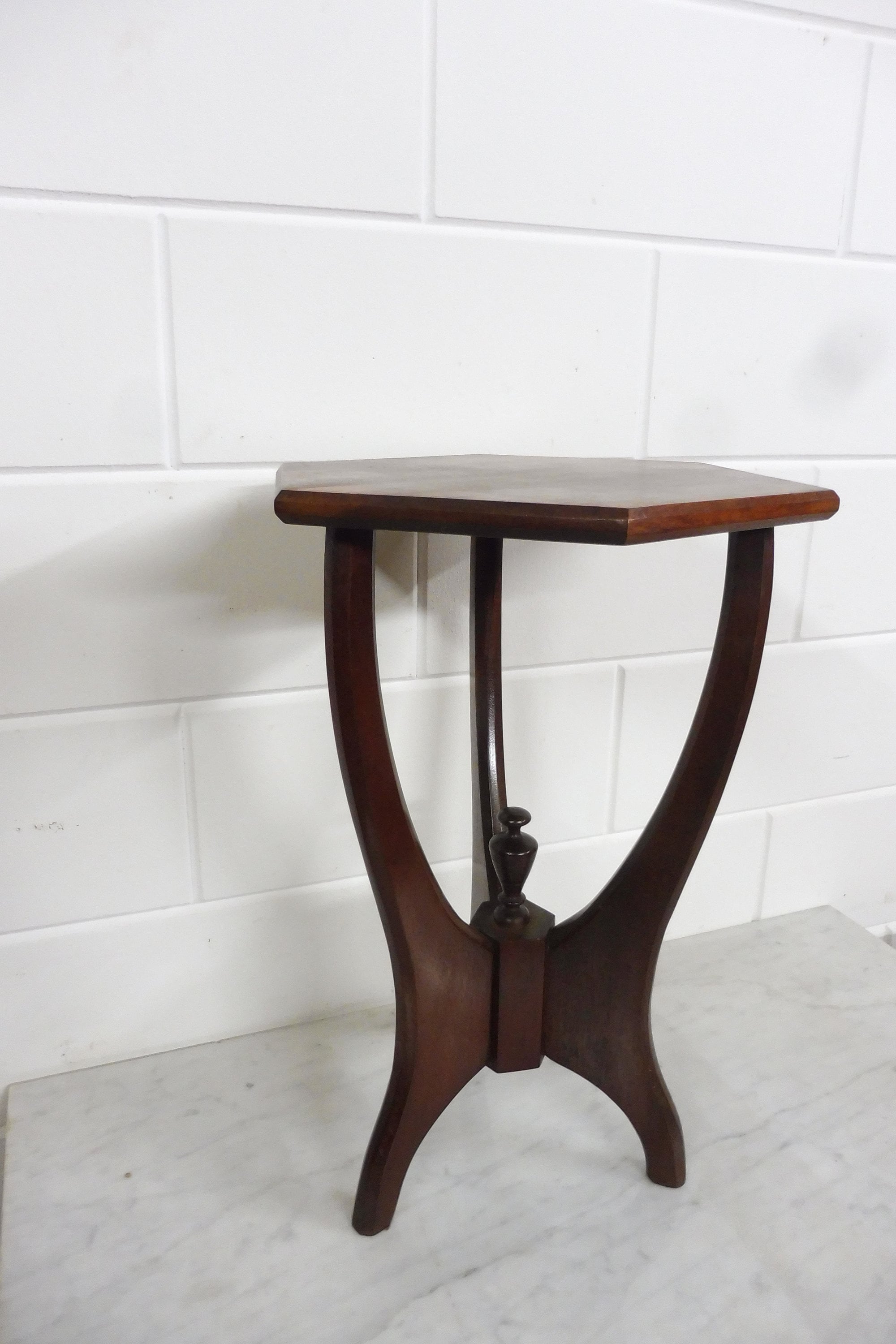 Antique Wooden Small Table Plant Table Oak Wood Vintage - Etsy