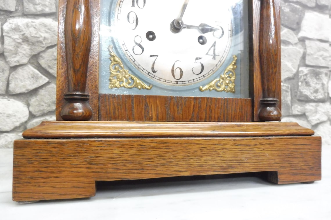 Antique German Clock Mantel Clock Table Clock Wooden Clock - Etsy
