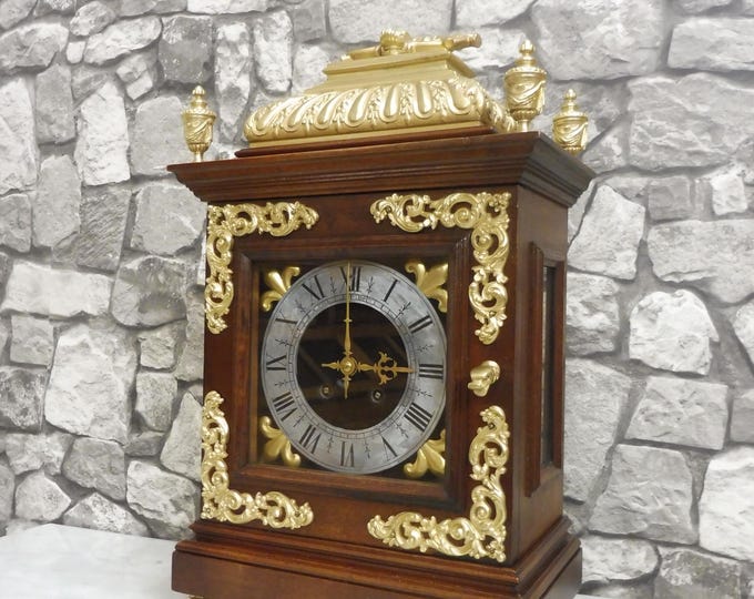Antique Verge Bell Top Bracket Clock Double Fusee John Herbert Dort ...