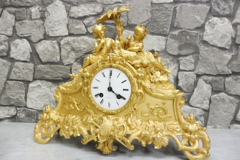 Antique French Bronze Clock Mantel Clock Table Clock Paris - Etsy