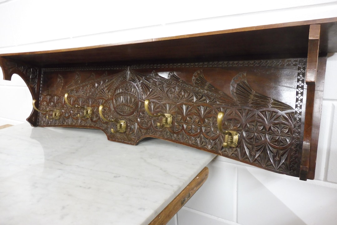 Beautiful Vintage Wooden Coat Rack Wall Rack 1960s - Etsy