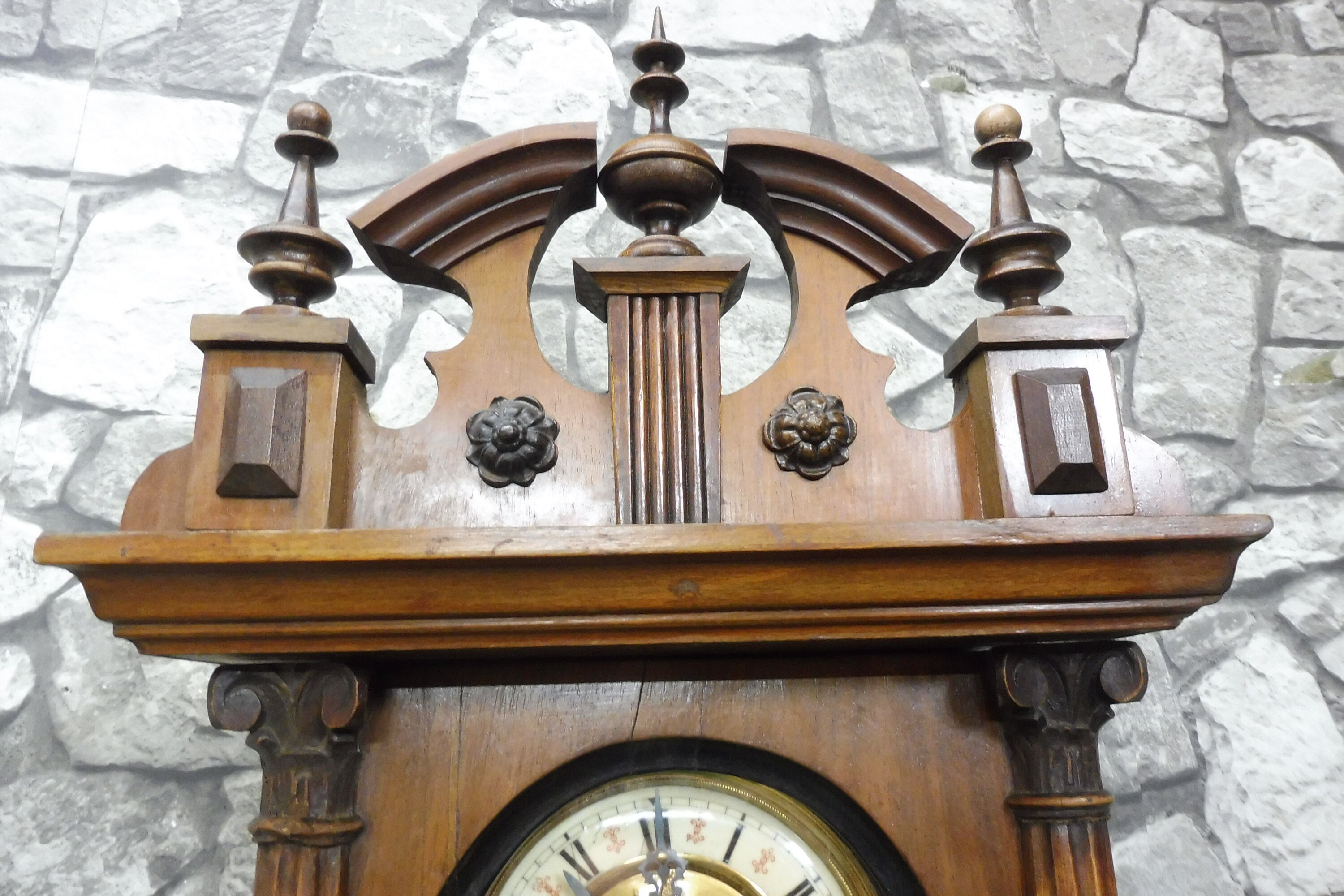 Antique Wooden German Wall Clock Regulator Gustav Becker - Etsy