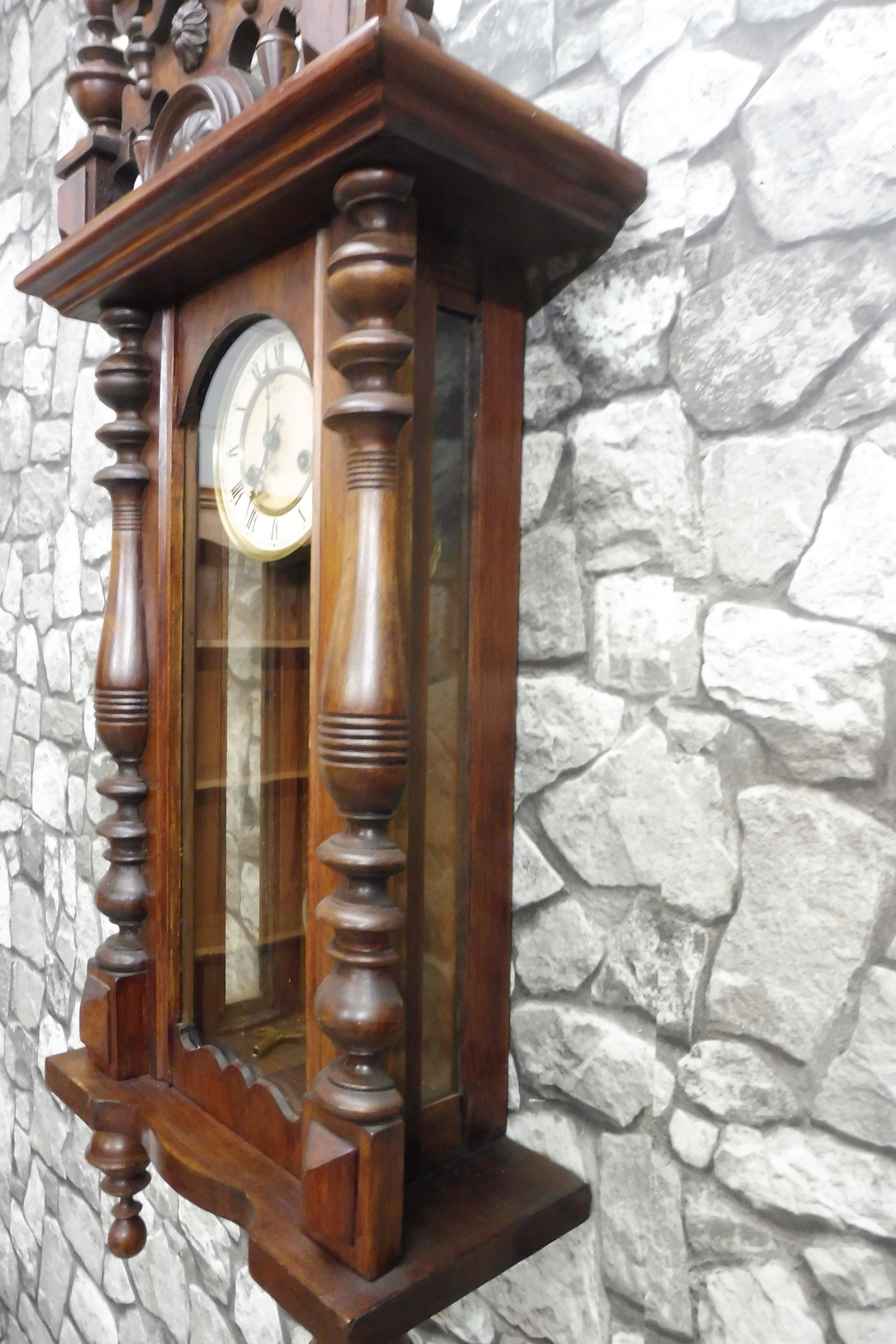 Antique Wooden German Wall Clock Regulator Junghans - Etsy