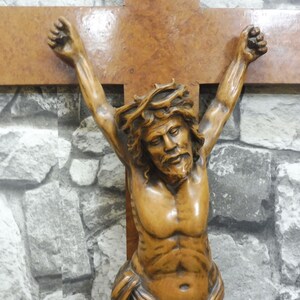 Antique Crucifix Wall Cross Carved Wood Religous - Etsy