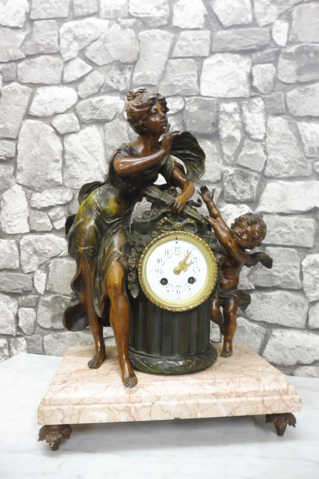 Antique French Mantel Clock Desk Clock Table Clock Top Condition - Etsy