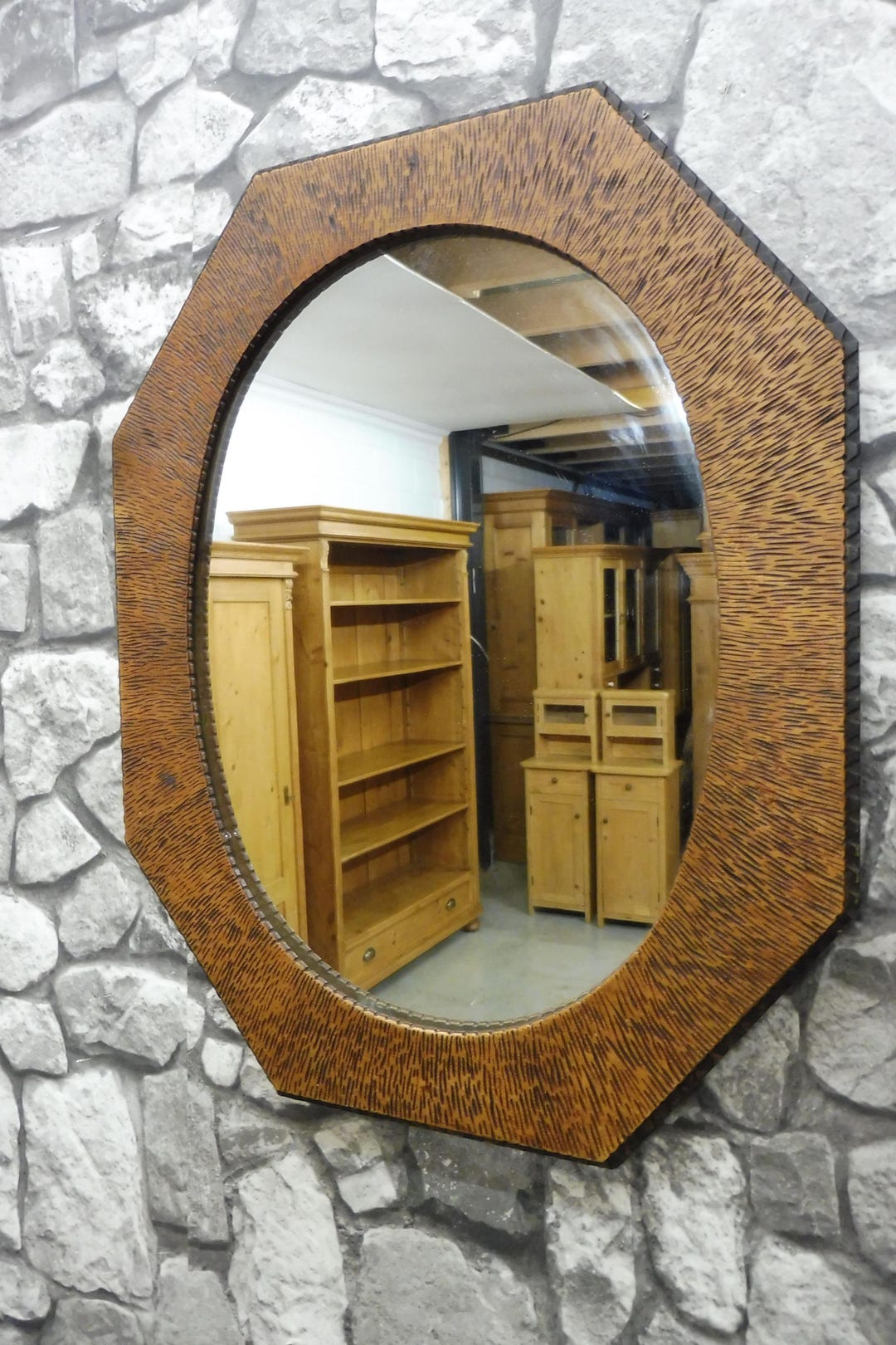 Antique Mirror Wooden Frame Art Deco 1920s - Etsy