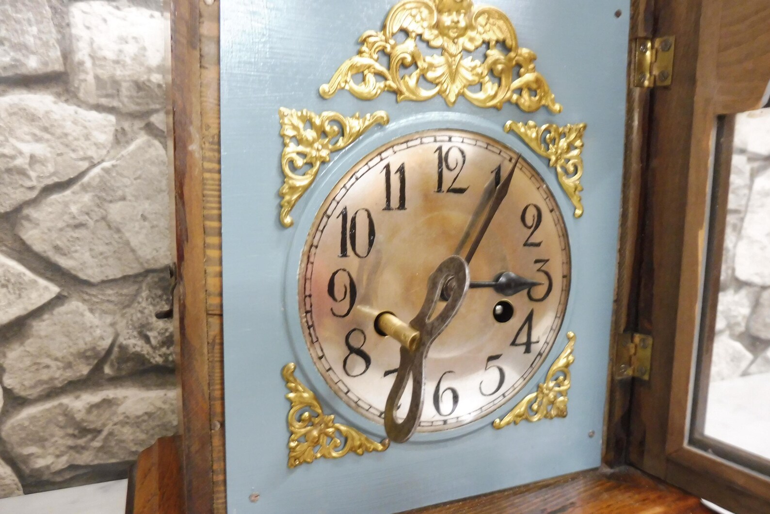 Antique German Clock Mantel Clock Table Clock Wooden Clock - Etsy