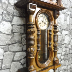 Beautiful Antique Junghans Wooden German Wall Clock Antique Regulator ...
