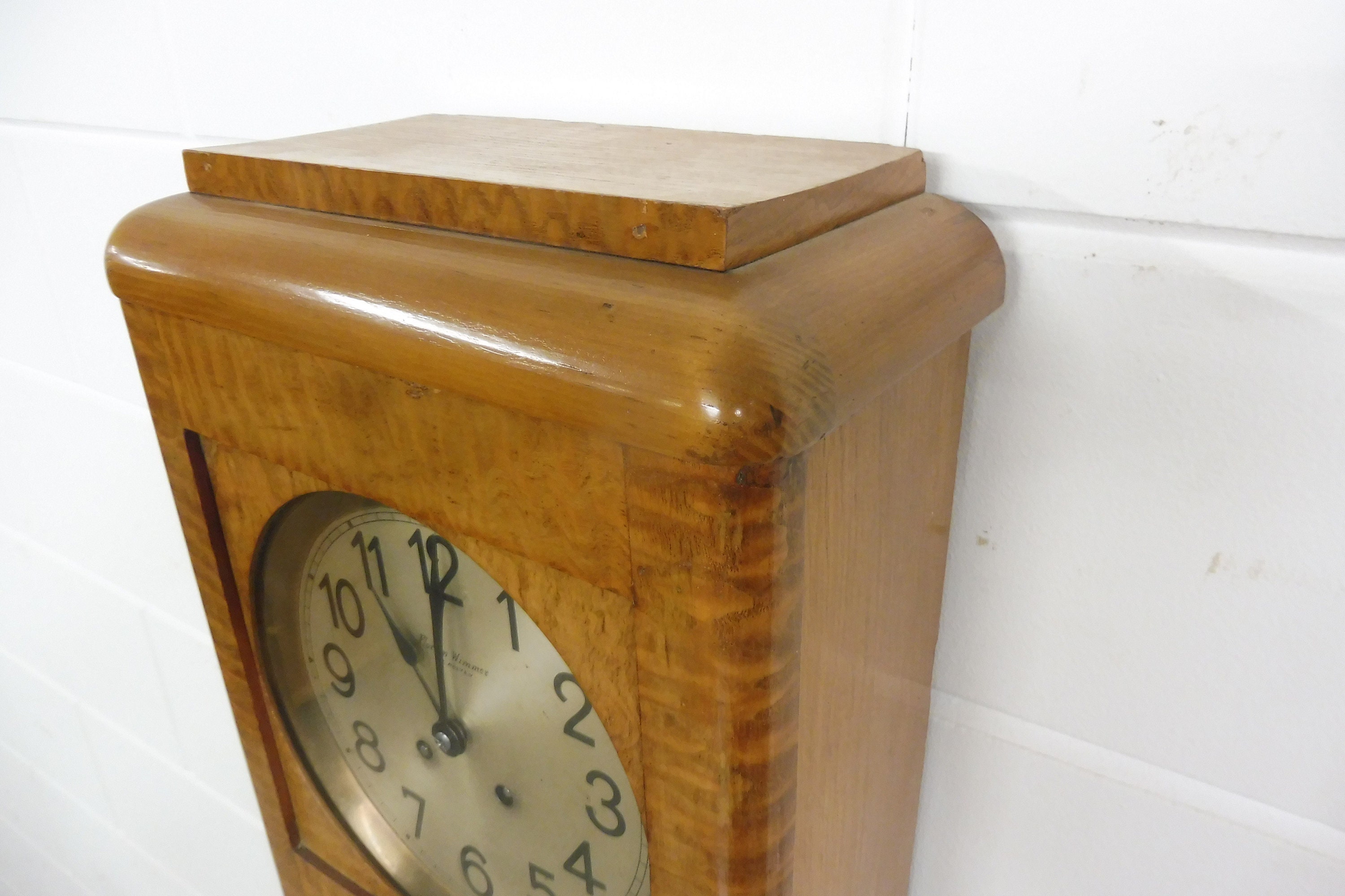 Antique German Wall Clock Regulator in Nutwood - Etsy