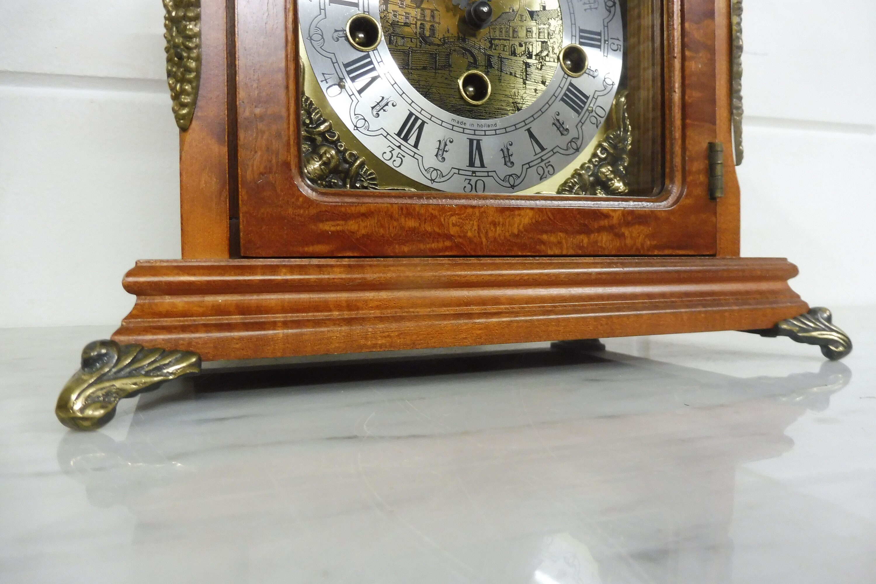 Mid-century Vintage Dutch Mantel Clock Table Clock Westminster Chime - Etsy