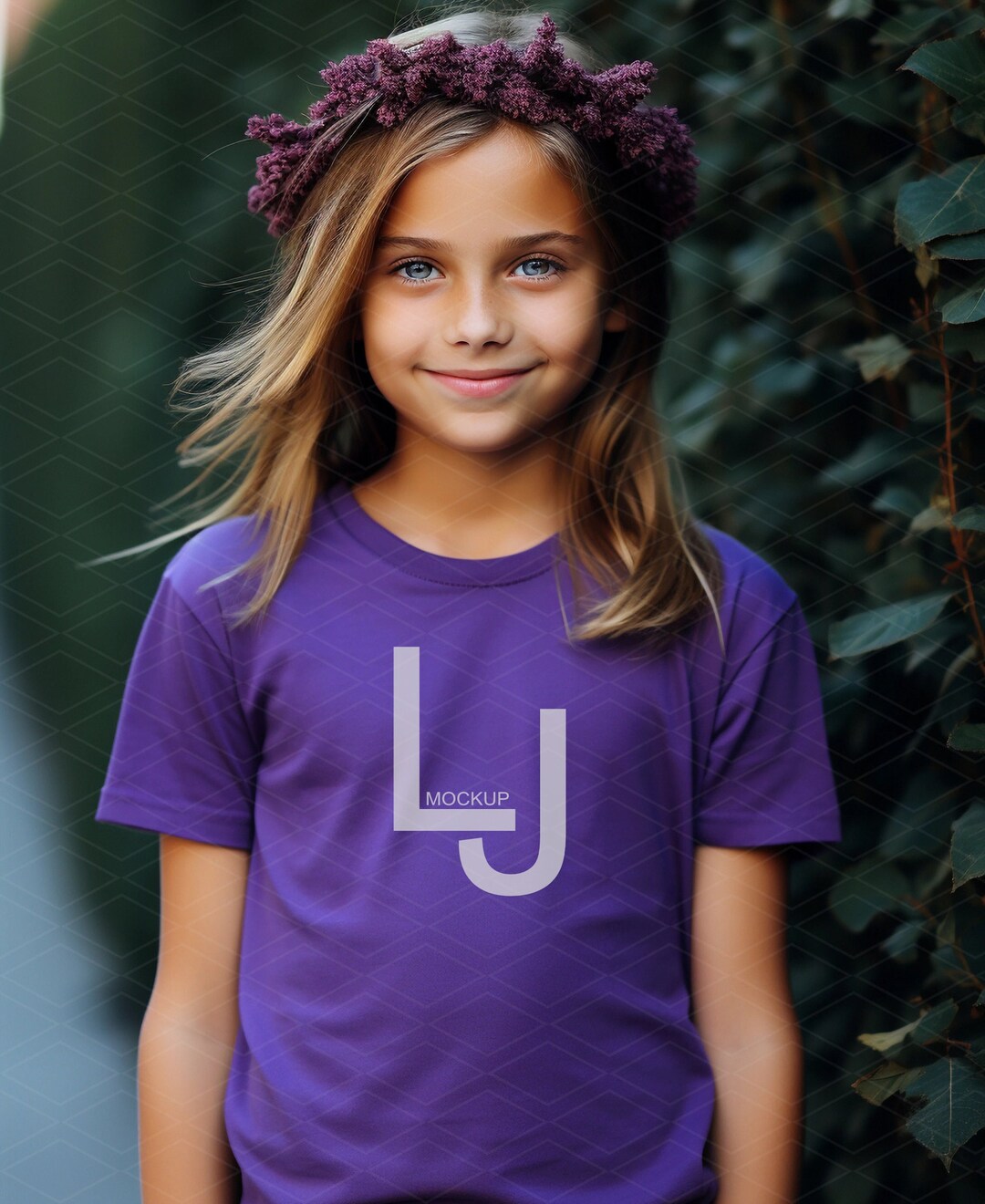 Team Purple Bella Canvas 3001 Kids Mockup, T-shirt Mockup, 3001Y Shirt ...