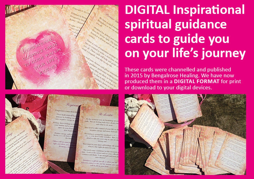 Inspirational Spiritual Guidance Cards - Digital Download - Psychic ...