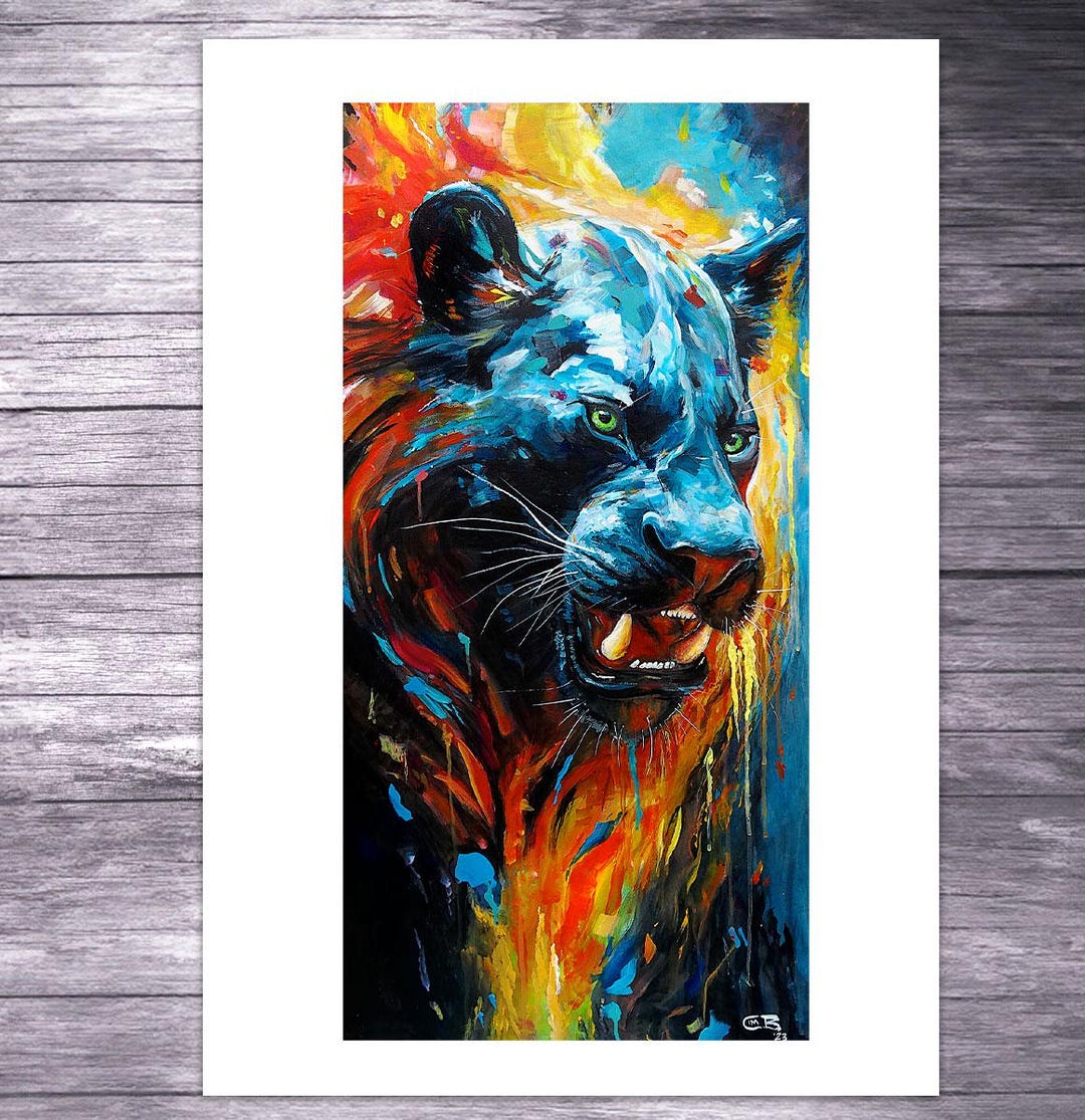 Art Print - Panther - A4 - Original Art Print - Spiritual Animal Guides ...
