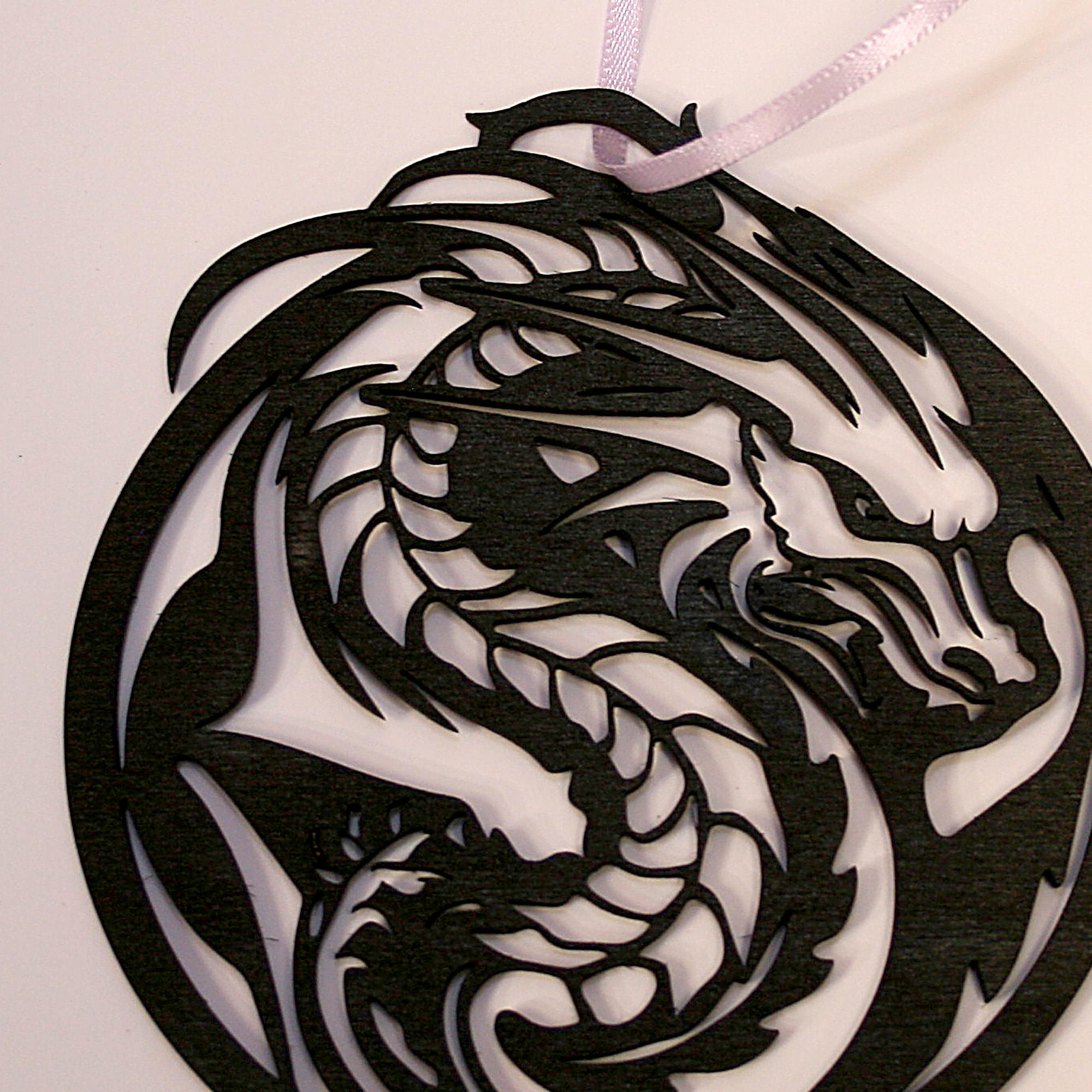 Dragon – Unique Laser Cut Design - Laser Cut Base Wood Hanging ...