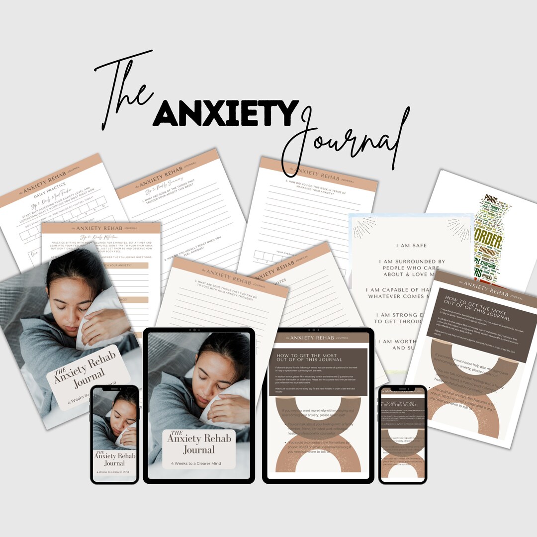 EDITABLE Anxiety Planner, DIGITAL & PRINTABLE, Promote Self-care, Anti ...