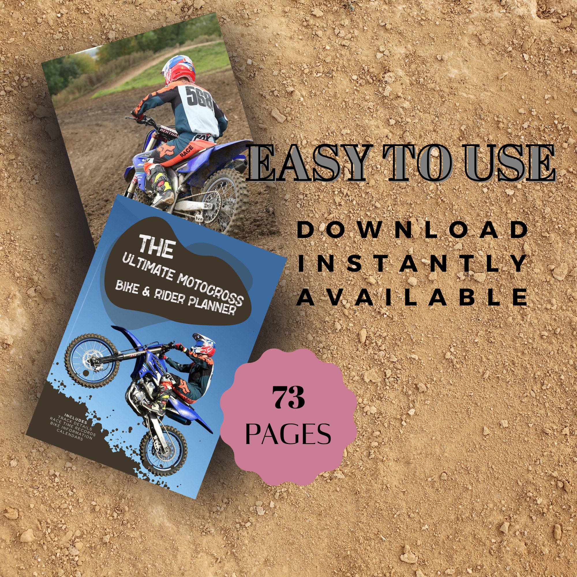 MX Bike Track and Rider Planner, Lap Time Record, Use Digitally or ...
