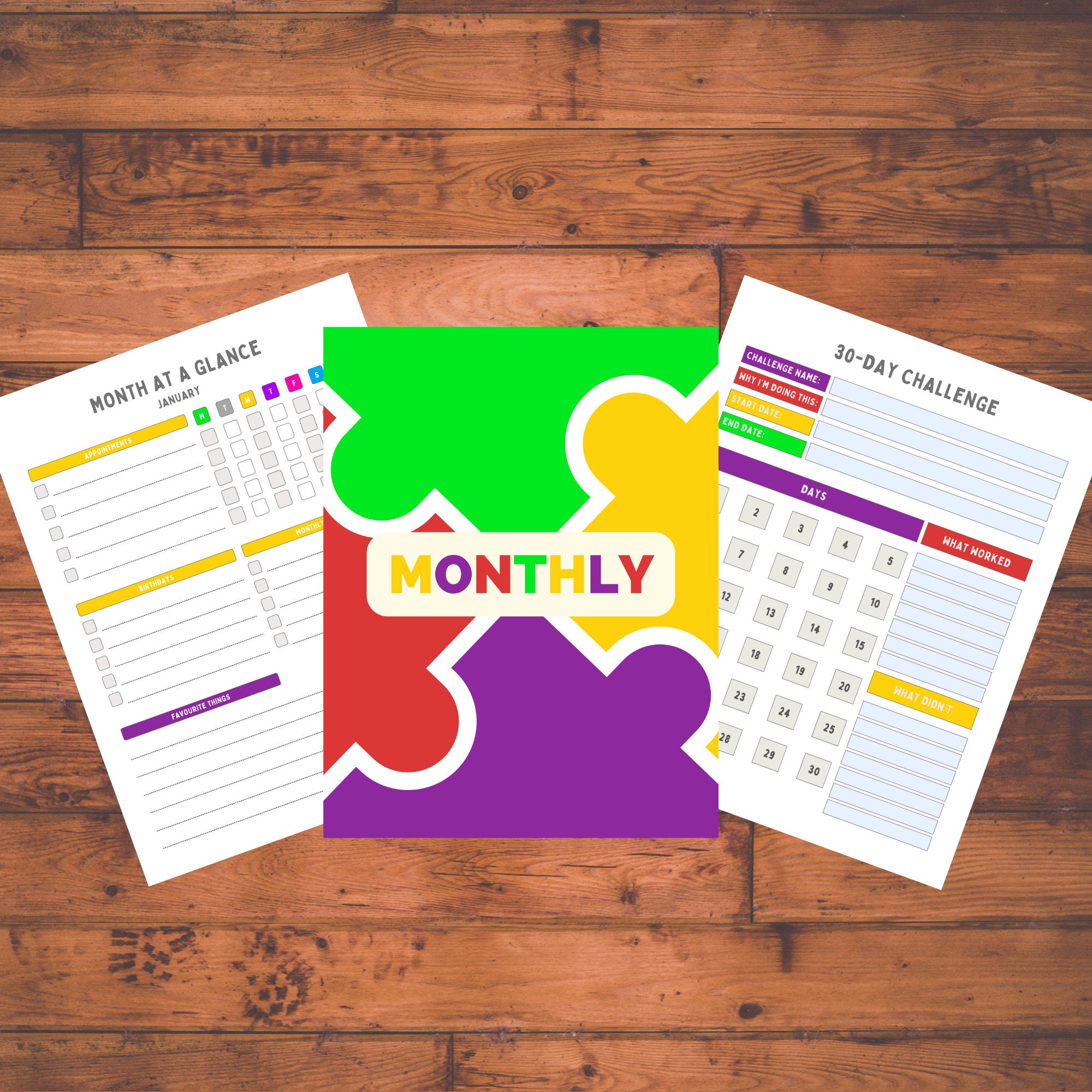 EDITABLE Kids ADHD Organiser Planner Behaviour Tracker, Digital ...