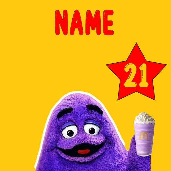 Grimace Shake Svg - Etsy UK