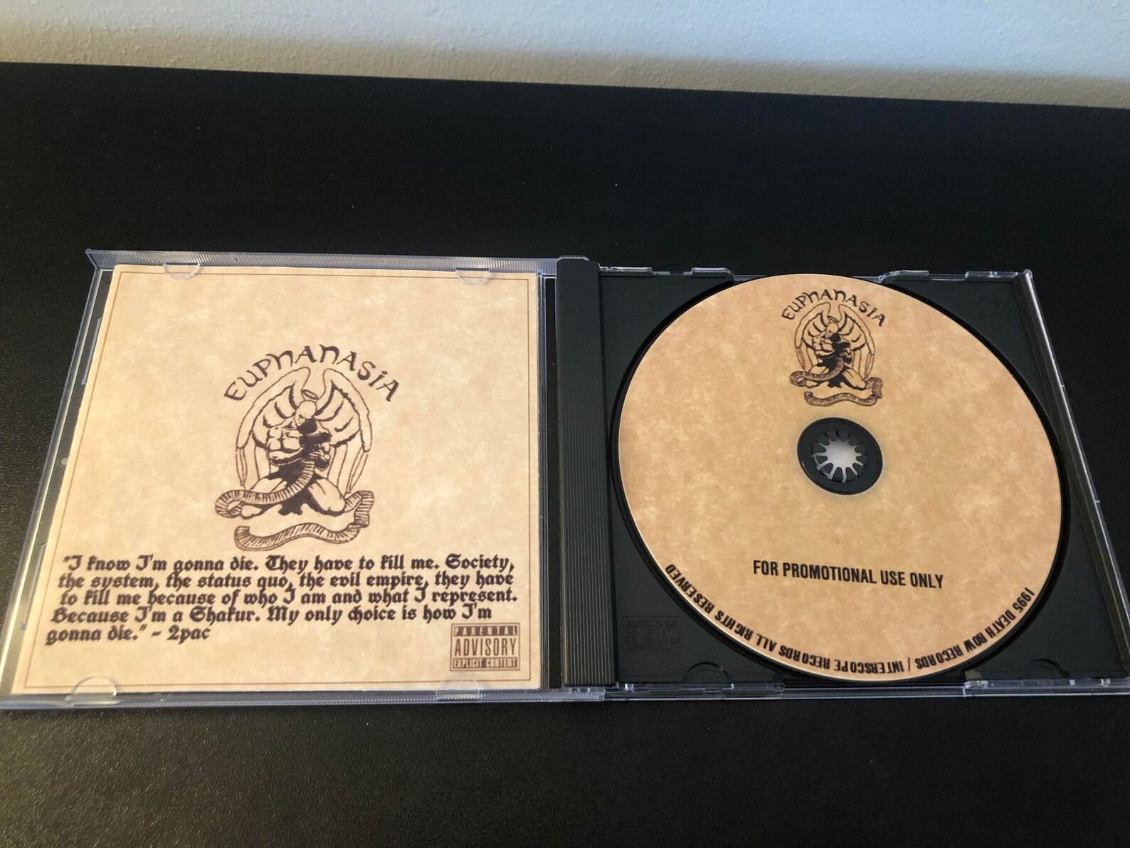 2PAC Euthanasia Rare Tupac CD Collectors Disc Tupac - Etsy