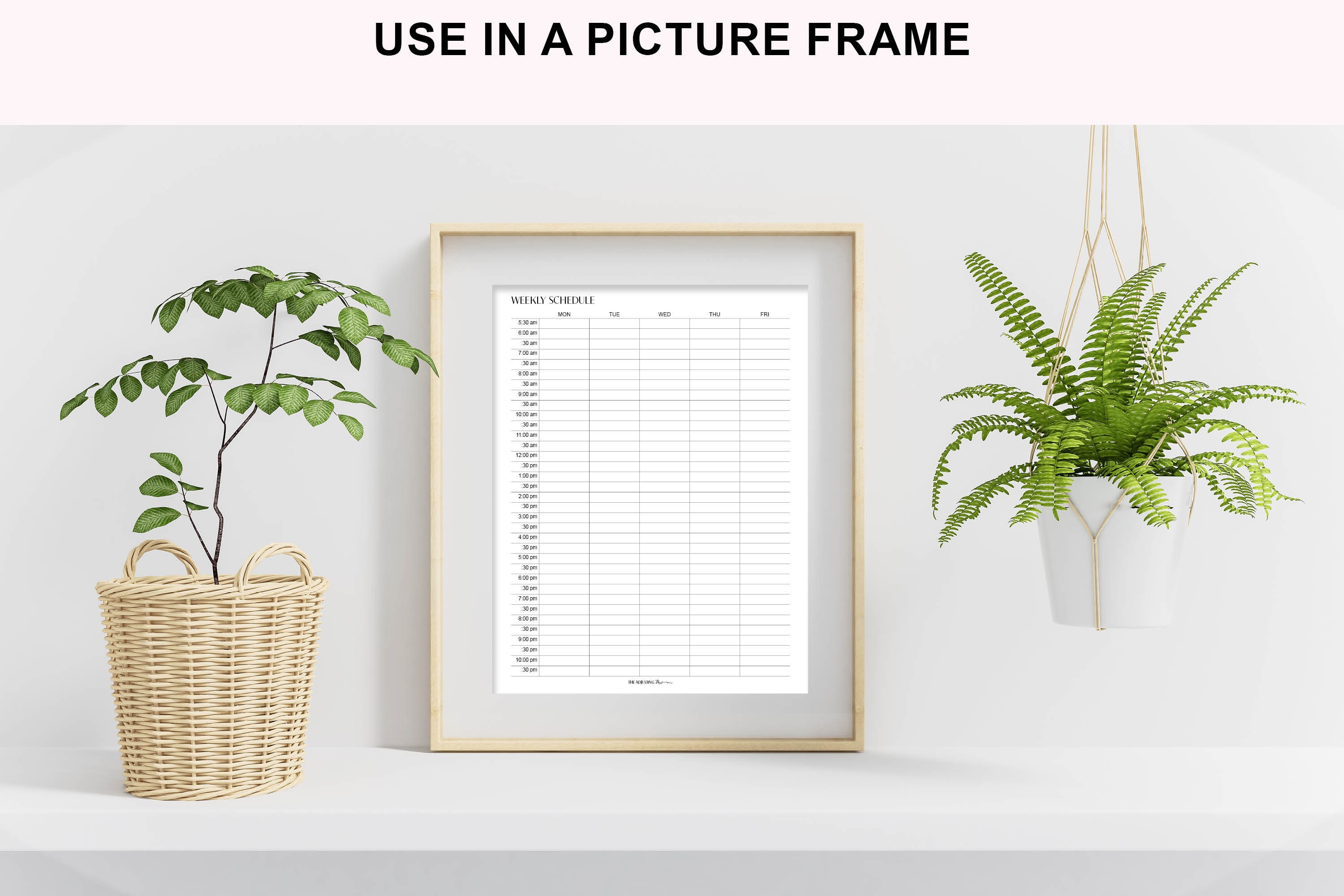 Half Hour Weekly Schedule, Printable Half Hour Planner, Weekly Half ...