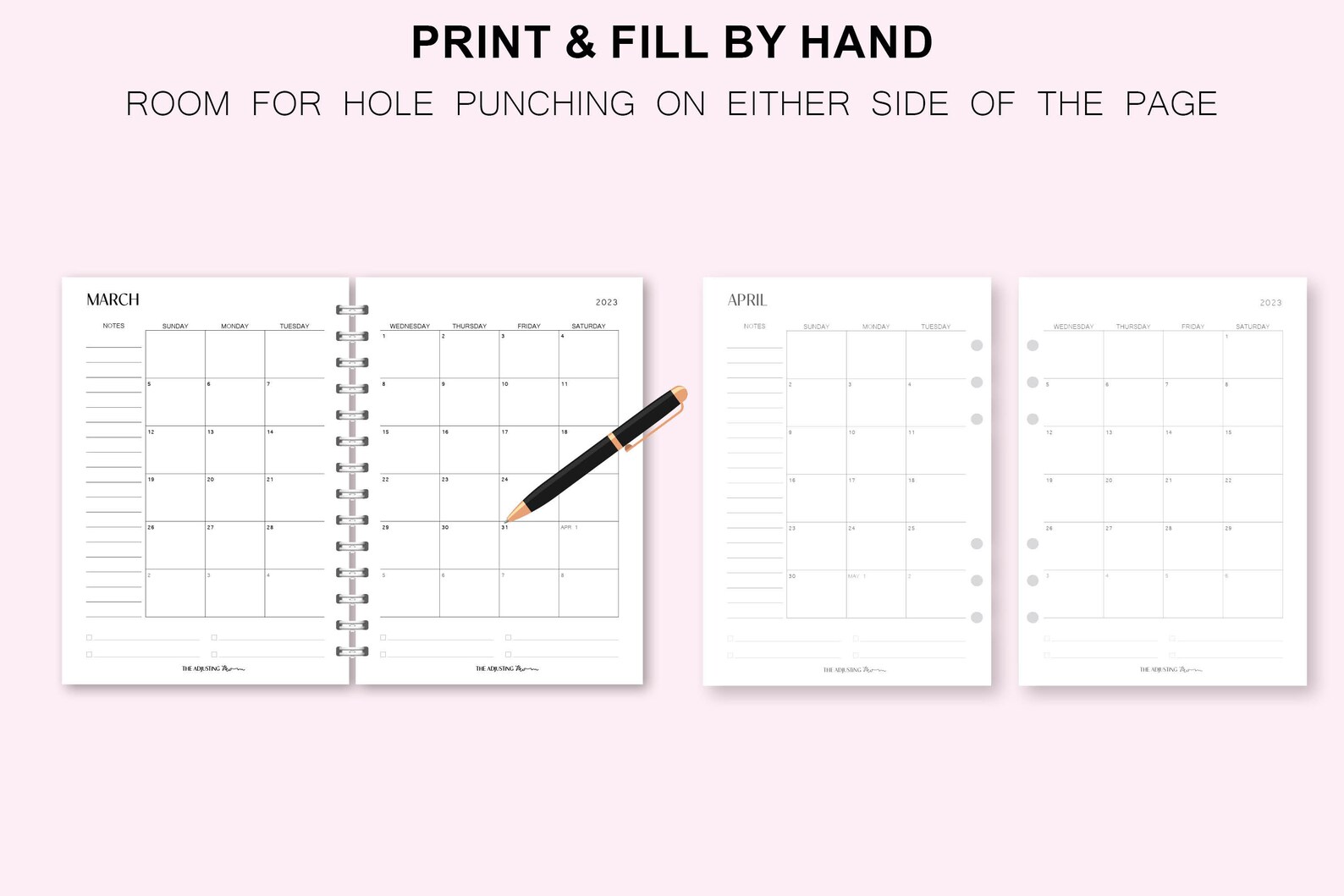 Printable 2022 2023 2024 Monthly Planner A5 Monthly Planner - Etsy