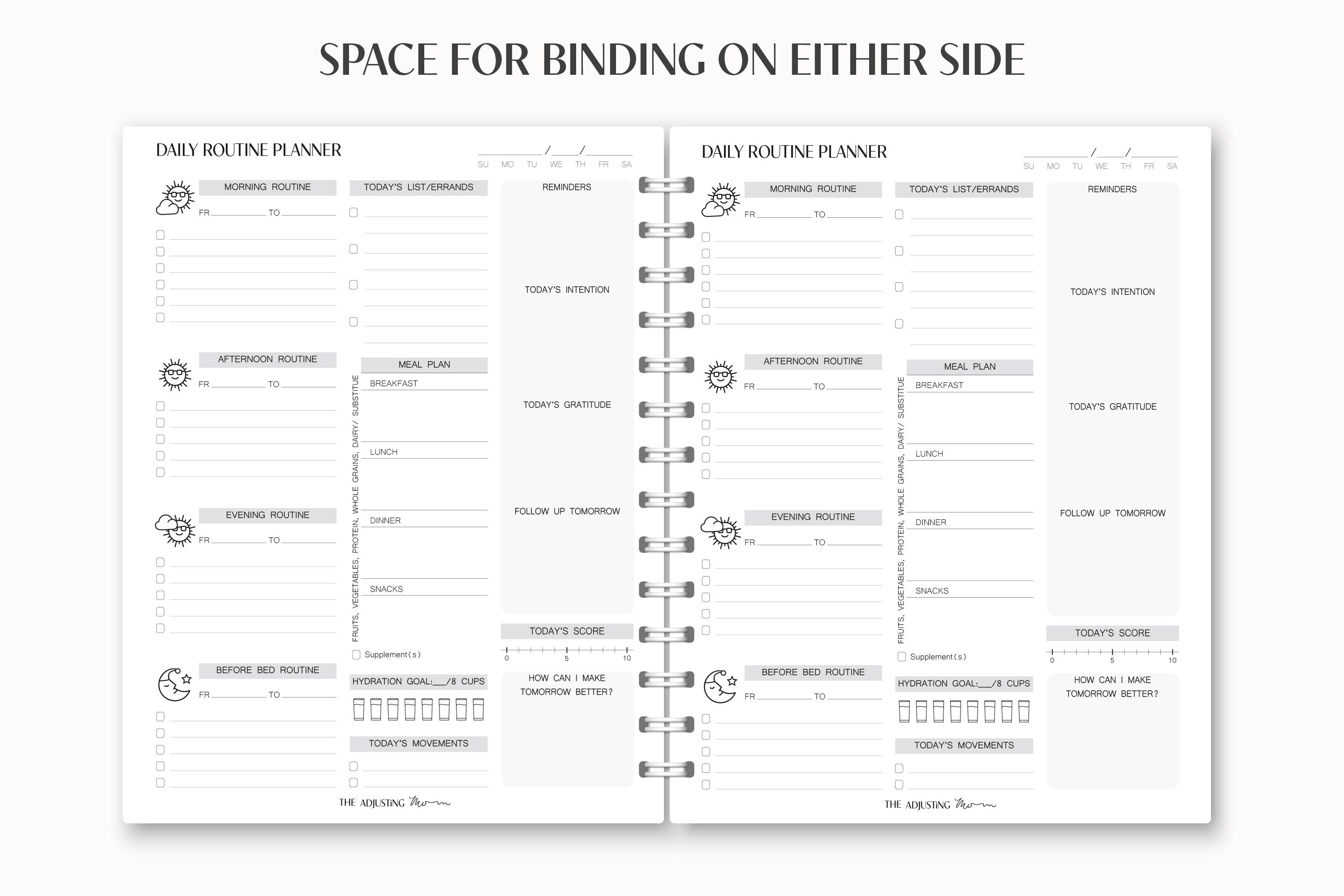 Editable Printable Daily Routine Planner Great For Stay At Etsy