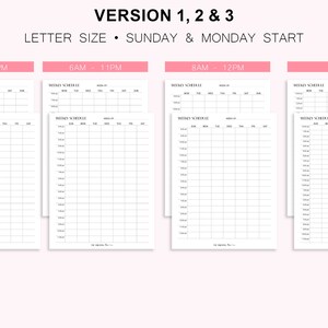 Printable Weekly Hourly Schedule Planner, Time Blocking, 5 Am, 6 Am, 8 ...