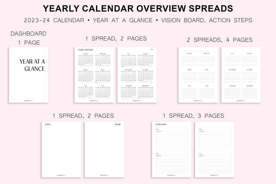 Printable 2022 2023 2024 Monthly Planner A5 Monthly Planner - Etsy
