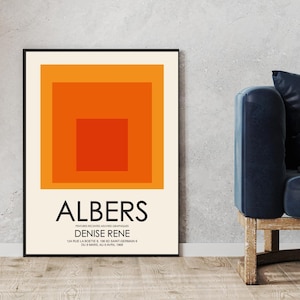 Josef Albers Poster Nested Squares Printable Art Bohemian Albers Museum ...