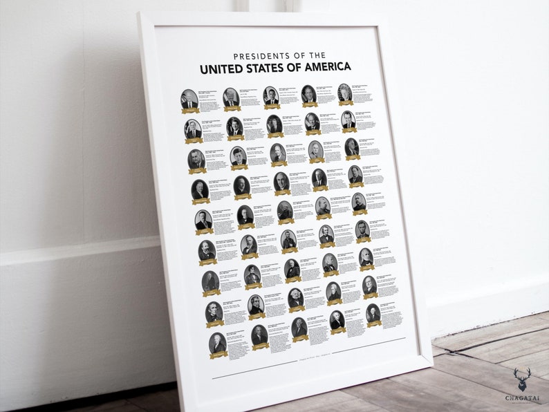United States Presidents Poster USA Presidents Print US - Etsy