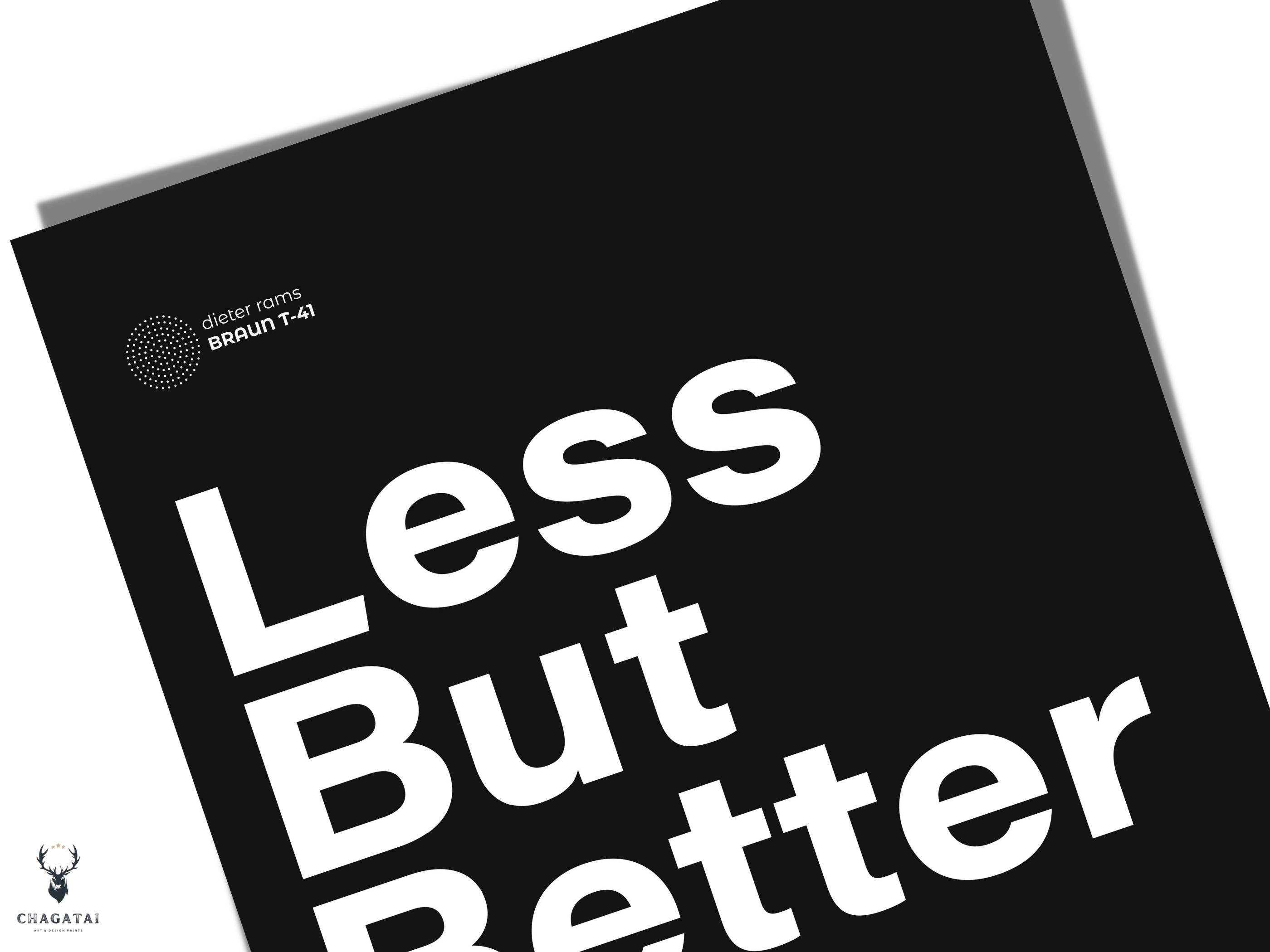 Less but Better Poster Design Studio Wall Art Print Dieter Rams ...