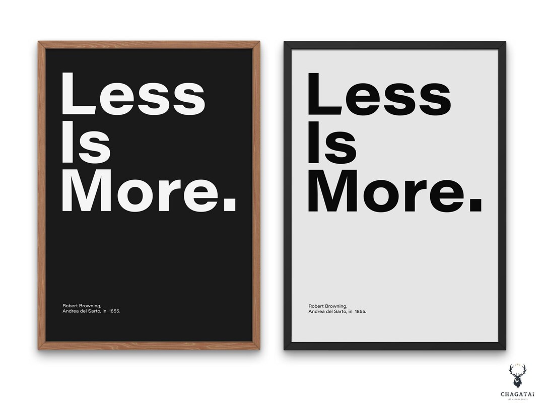 Less is More Print UI UX Designer Gift Office Wall Decor Thinking ...