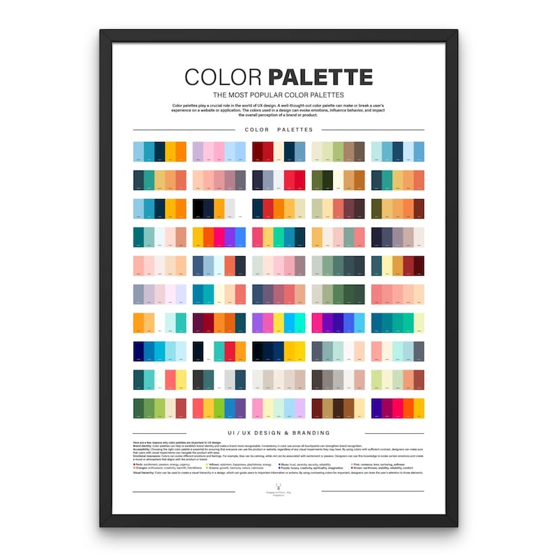 Color Palette Poster - Etsy