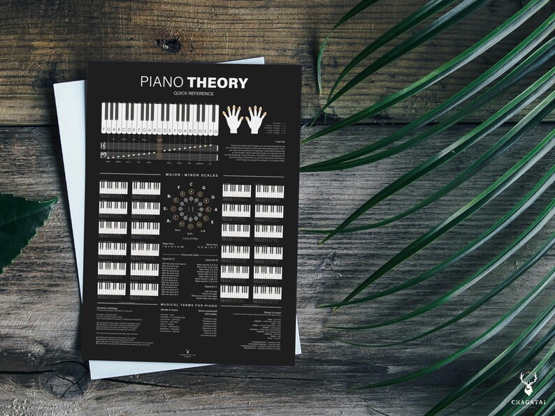 Music Theory Piano Notes Chart Poster Circle of Fifth Piano - Etsy