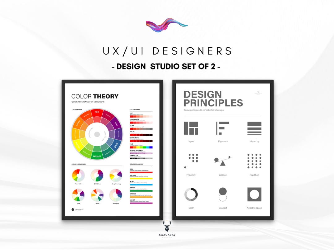 Designer Gift Set of 2 UX Print and Color Theory Print Set Graphic ...
