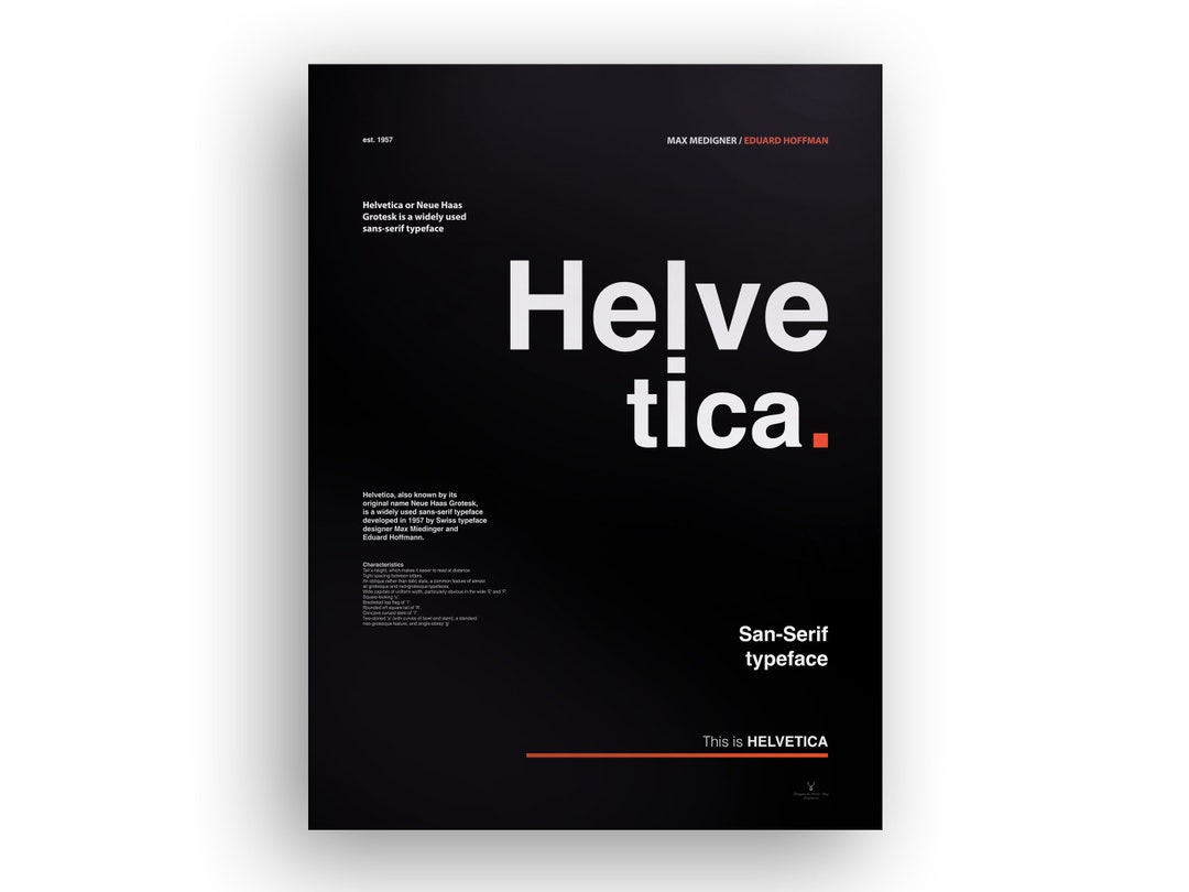 Helvetica Neue Poster Printable Helvetica Font Printable Designer Gift ...