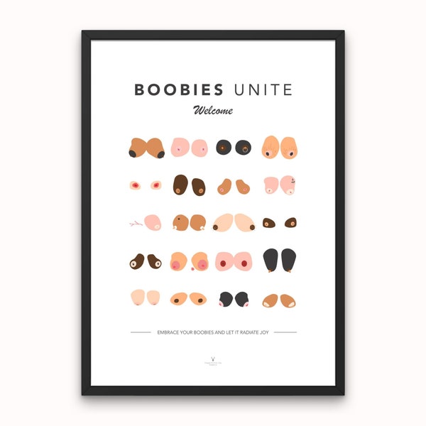 Boobies Poster Etsy