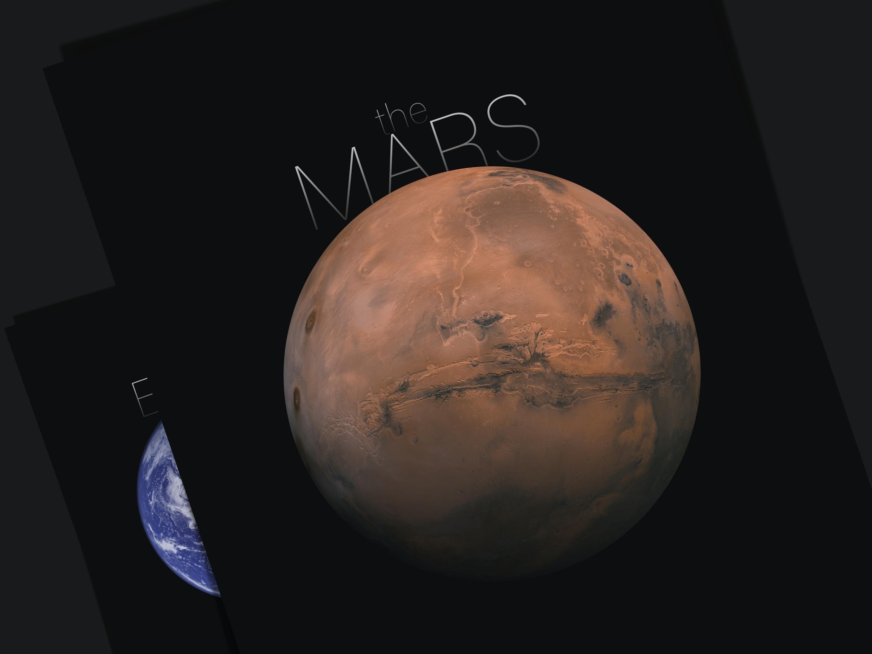 Cartel imprimible de planetas Marte y la Tierra Conjunto de 2 cartel ...