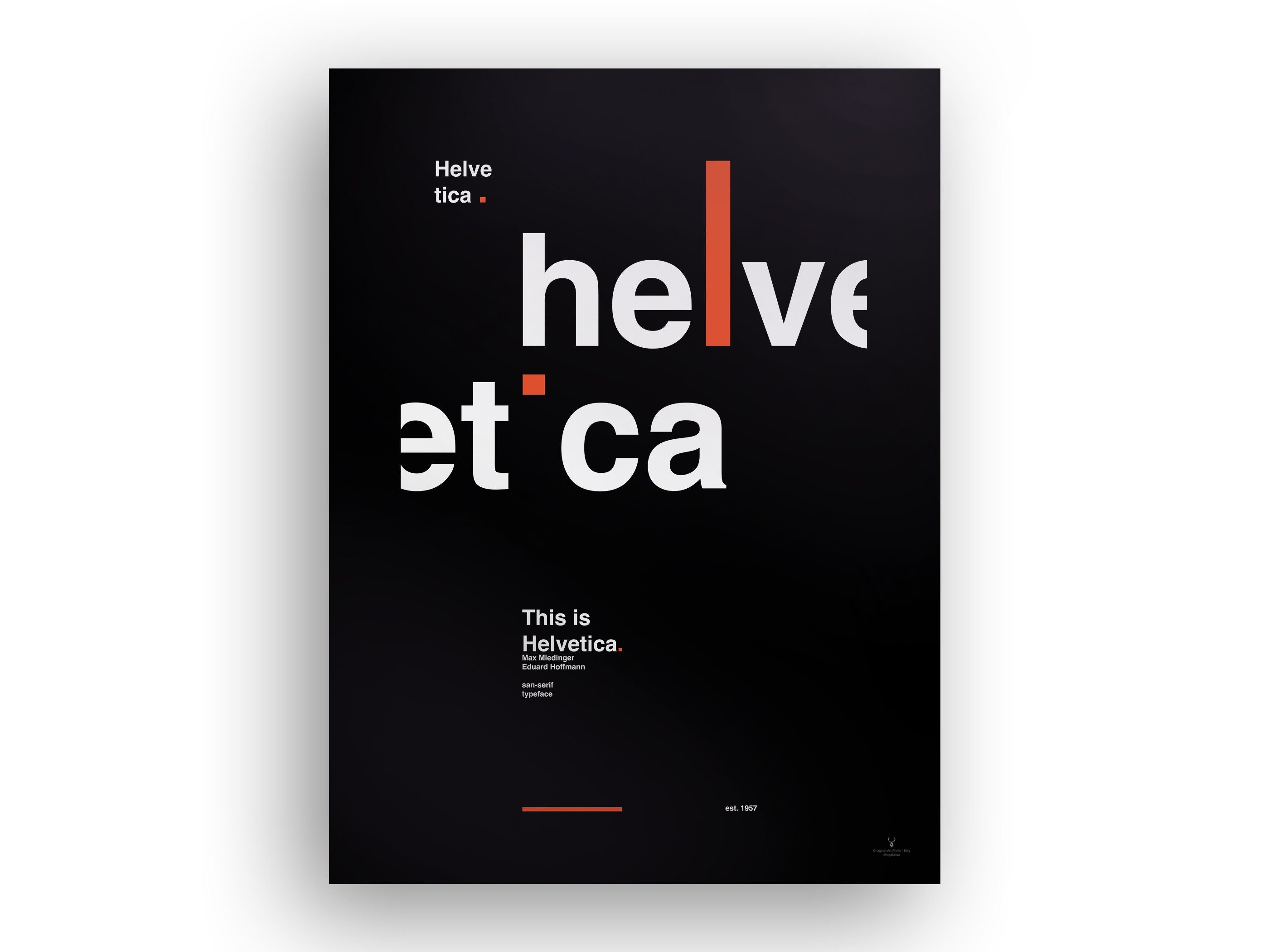 Helvetica Poster Print Helvetica Neue Font Design Studio Wall Decor ...