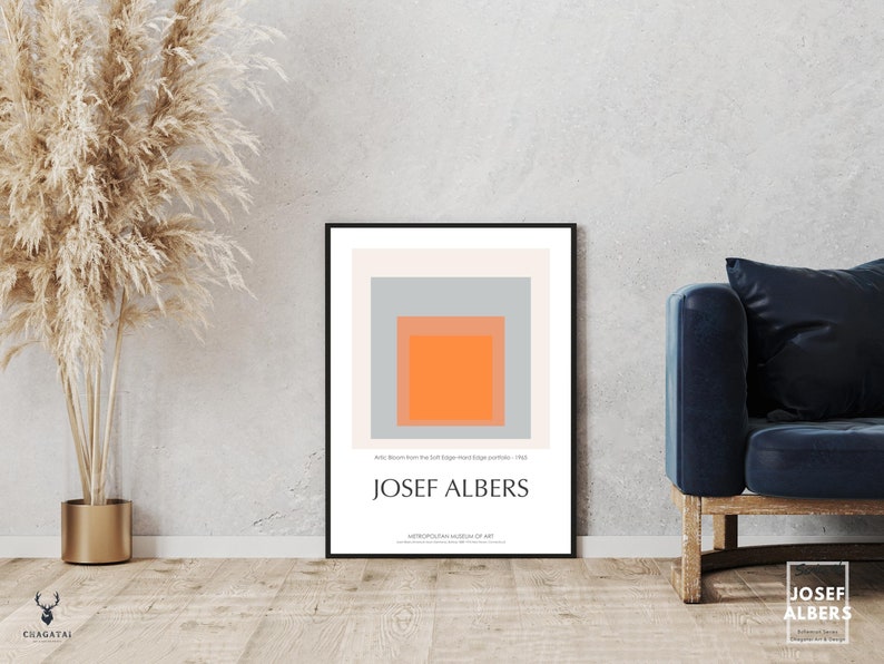 Josef Albers Print Nested Squares Museum Art Printable Albers - Etsy