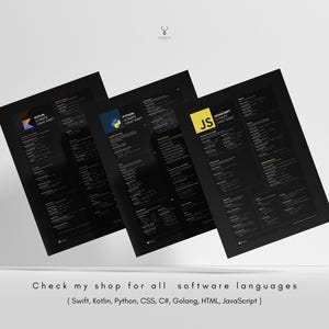 Python Cheat Sheet Python Coding Poster Learn Python Quick Reference, Android Developer Tool ...