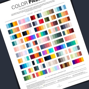 Color Theory Set of 2 Color Wheel Poster Color Palettes Print CMYK RGB ...