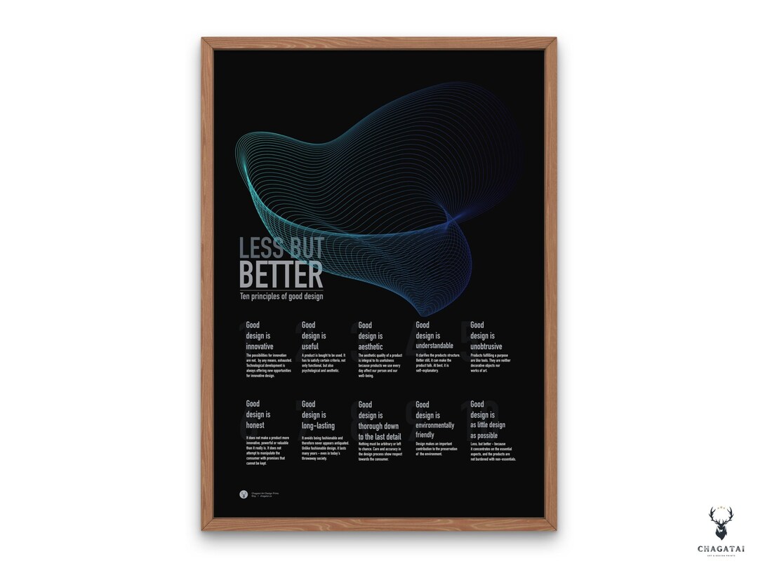 Design Phases Poster Ten Principles of Design Print With Dieter Rams ...