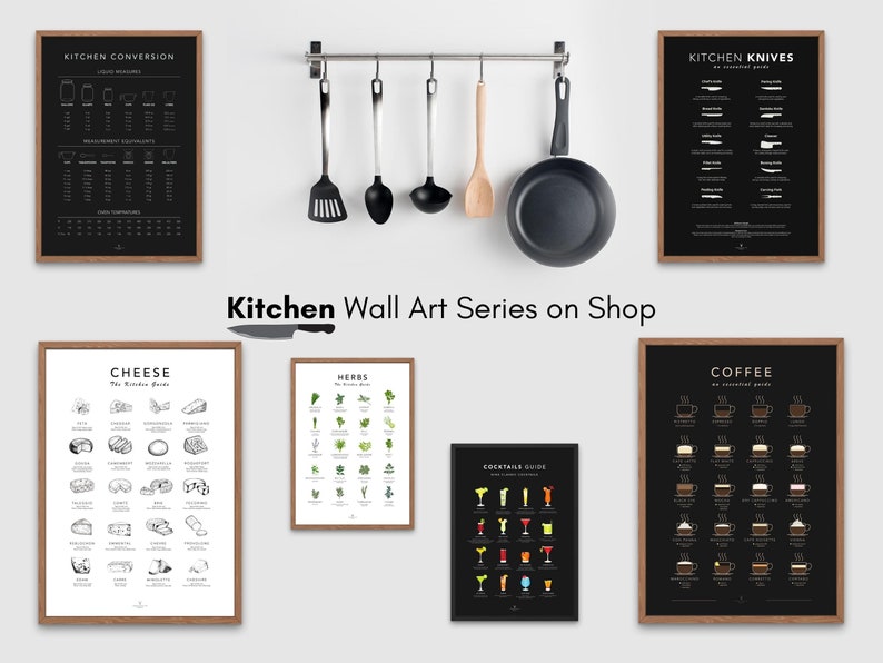 Sushi Types Guide Poster Kitchen Wall Art Japan Foods Poster Sushi Wall ...