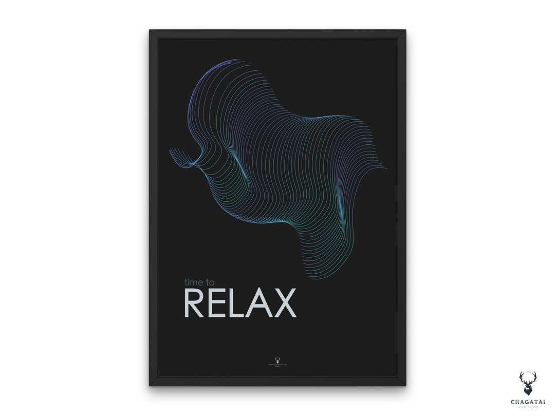 Relax Picture Print Time to Relax Minimalist Poster Designer Gift ...